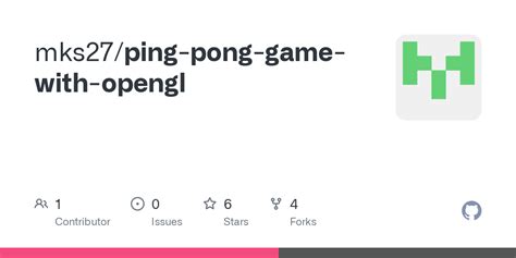 GitHub Mks27 Ping Pong Game With Opengl