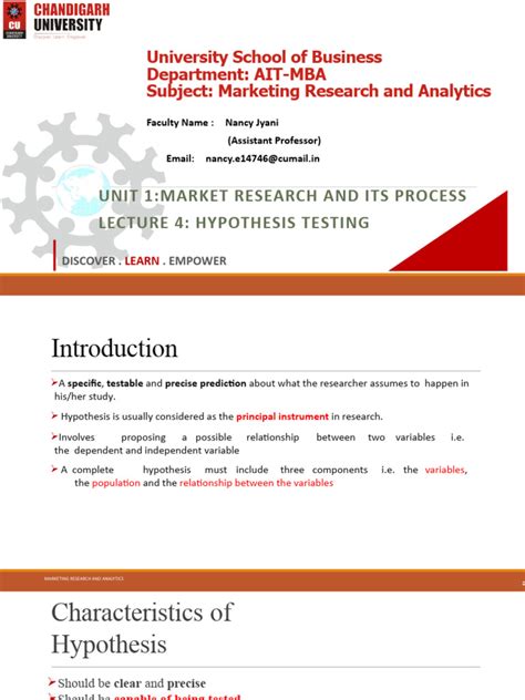 Lecture 4 Hypothesis Testing Pdf Hypothesis Scientific Method