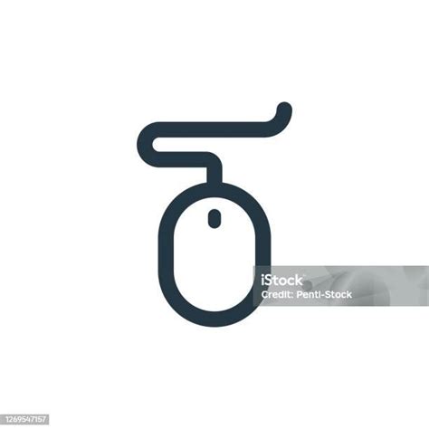 흰색 배경에서 격리된 컴퓨터 마우스 벡터 아이콘입니다 웹 사이트 디자인 및 모바일 앱 개발을위한 개요 얇은 라인 컴퓨터 마우스 아이콘 얇은 선 컴퓨터 마우스 윤곽선 아이콘