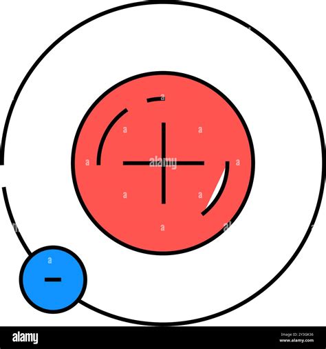 Atom Hydrogen Icon Color Illustration Stock Vector Image And Art Alamy