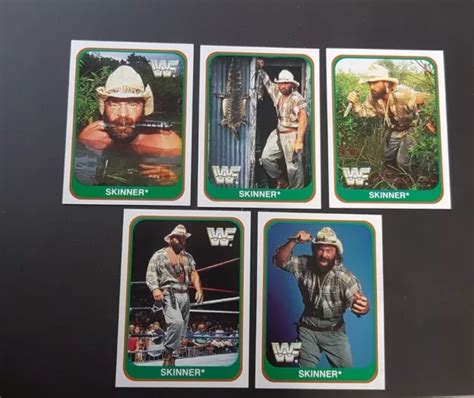 Skinner 1991 Merlin German Card Wwe Wwf Wcw Wrestling 5 Cards 2000