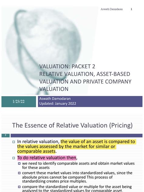 Relative Valuation Pdf Valuation Finance Peg Ratio