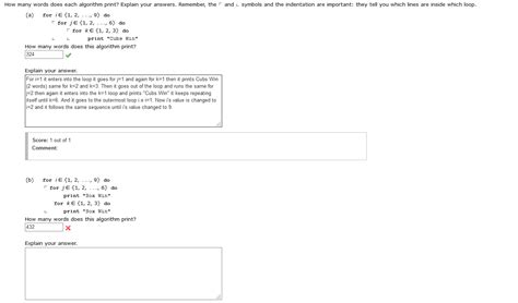 Solved How Many Words Does Each Algorithm Print Explain