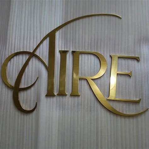 Brass Letters Brushed Brass Signs Solid Brass Letters Fabricated Red