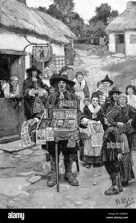 A Pedlar Or Chapman Shows His Wares To The Inhabitants Of A Country