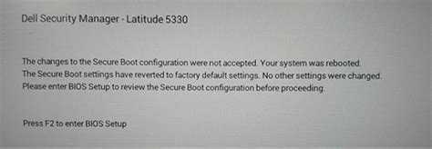 BIOS Post Popup Dell Security Manager Window And Request Interaction Before Next Process