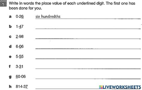 Decimals Online Worksheet For Grade 4 Live Worksheets Worksheets Library