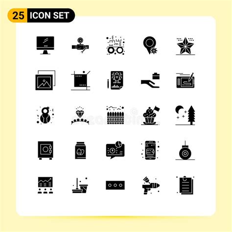 Editable Vector Line Pack Of 25 Simple Solid Glyphs Of Christmas