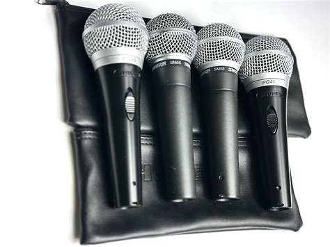 Shure Microphones Two Pg48 And Two Sm58 Dynamic Vocals Reverb