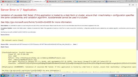 Validation Of Viewstate MAC Failed Khi Save Update Trong Asp Net