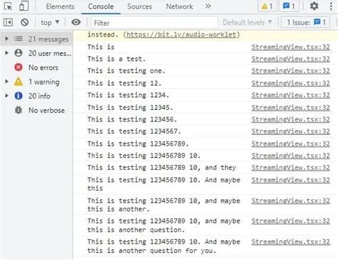 speech to text streaming demo in react createit