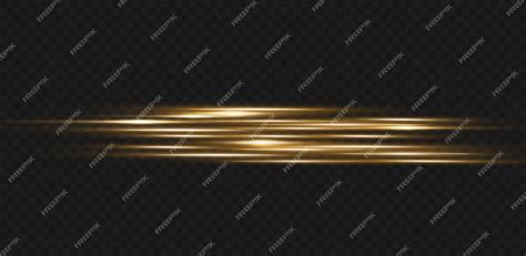 조명 효과의 집합입니다 눈부심과 섬광 밝은 광선 빛나는 라인 프리미엄 벡터