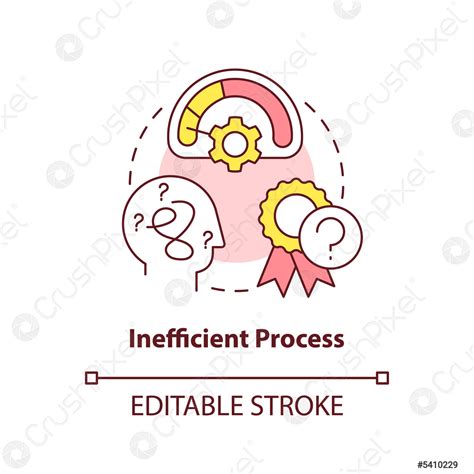 Inefficient Process Concept Icon Stock Vector 5410229 Crushpixel