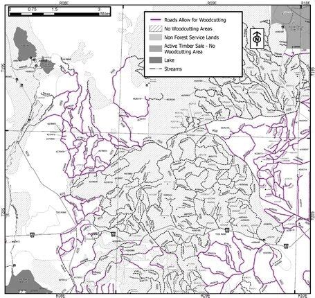 Deschutes Nf Bend Fort Rock Rd Roadside 1 Firewood Map By Us Forest