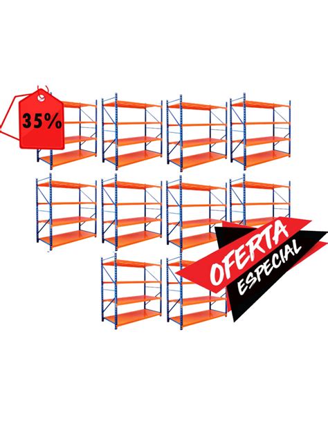 Pack X 10 Estanterias Rack Profesional Industrial