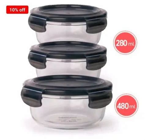 Tupperware Clear Stack Glass Set For Home 3 At Rs 1720 Set In New