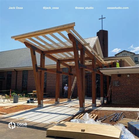 New Timber Canopy Structure That Creates A Welcoming Entry Experience