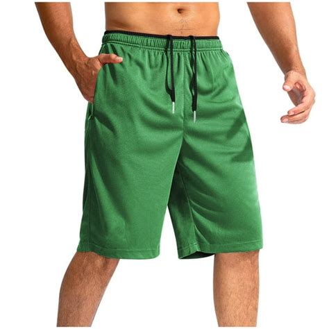 Dagugfen Workout Shorts For Men Knee Length Loose Breathable Sports