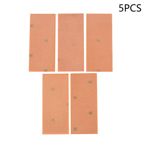5 Pcs Pcb Stripboard Universal Electronic Circuit Breadboard Strip Printed Circuit Board