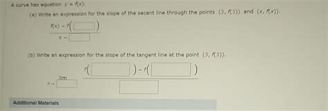 Solved A Curve Has Equation Y F X A ﻿write An Expression