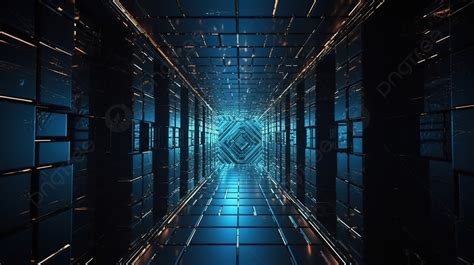전자 조명으로 가득한 미래형 터널 큐브 기술 블록체인을 사용한 3d 렌더링 디지털 터널 고화질 사진 사진 배경 일러스트 및 사진 무료 다운로드 Pngtree