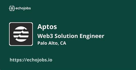 Aptos Is Hiring Web3 Solution Engineer Usd 130k 210k Palo Alto Ca Rust Typescript Rrustjob
