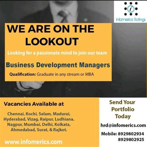 Infomerics Hiring Recruitment Jobseekers Opportunity