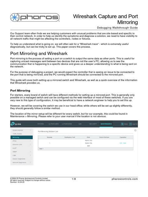 Wireshark And Port Mirroring Guide Pdf Network Switch Computer Network