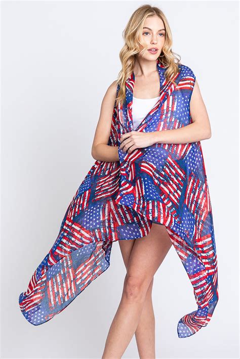 American Flag Vest Riah Fashion
