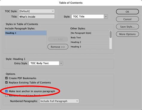 toc in pdf of a book not working adobe community 13573321