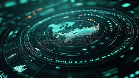 Global Data Visualization Interface With World Map Charts And