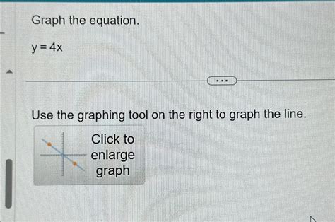 Solved Graph The Equation Y 4xUse The Graphing Tool On The Chegg Com