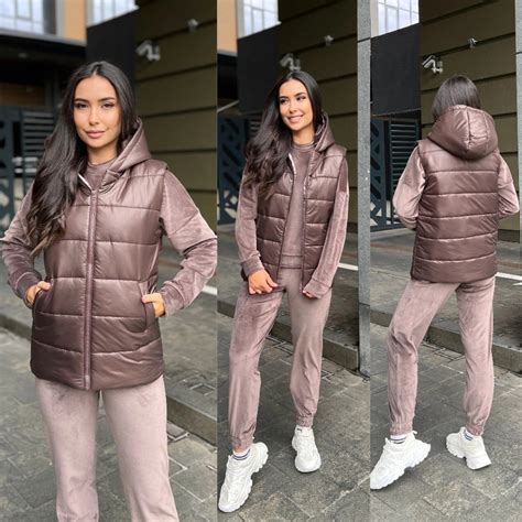 Купить Жіночий спортивний костюм велюр трійка з жилеткою S М L Xl 2xl р чорний графіт