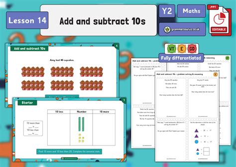 Year 2 Addition And Subtraction Add And Subtract 10s Lesson 14 Grammarsaurus