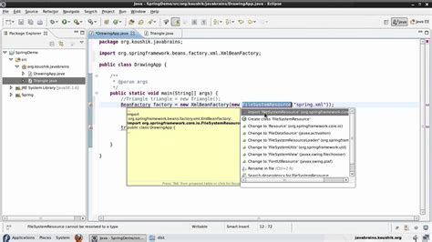 Spring Tutorial 04 Writing Code Using The Bean Factory Youtube