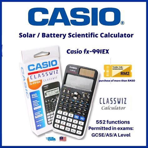 100 Casio Fx 991ex Classwiz Series School Scientific Solar Calculator