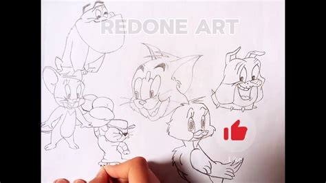 طريقة رسم ابن عم جيري من كرتون توم وجيري للمبتدئين خطوة بخطوة