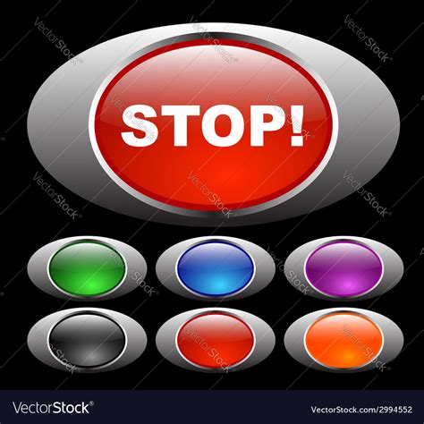 Glossy Web Buttons Royalty Free Vector Image VectorStock