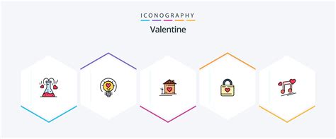 valentine 25 filledline icon pack including heart hacker locker tips lock couple 18515386