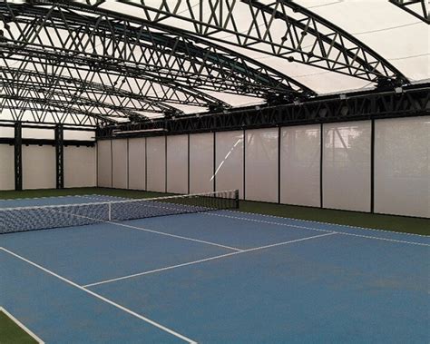 Guzelce Tennis Court Telescopic Roof Systems Tensaflex