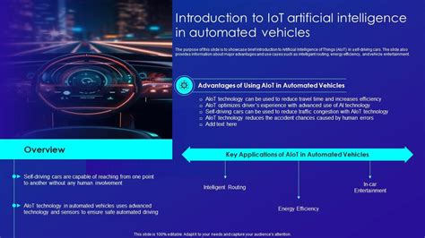 Introduction To IOT Artificial Intelligence In Automated Vehicles
