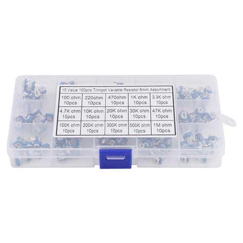 Clearance 150pcs Blue White 100ohm 1mohm Vertical Pcb Preset Variable