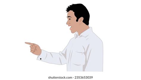 Man Pointing Vector Image Illustration Stock Vector Royalty Free Shutterstock