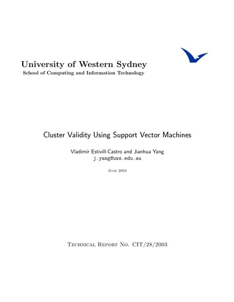 Pdf Cluster Validity Using Support Vector Machines