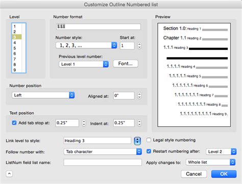 Outline Numbering In Word For Macos Best Practices Brandwares