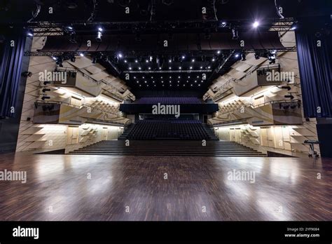 Modern Theater Seating Perspective Tiered Seats Advanced Stage