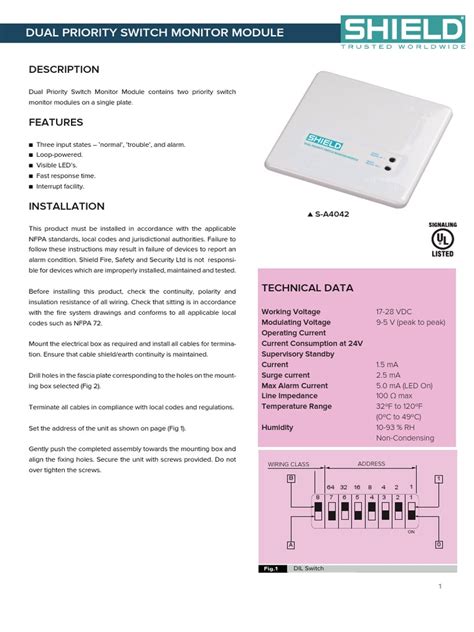 Dual Priority Switch Monitor Module A Versatile Addressable Module For