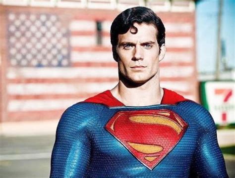 An Edited Henry Cavill With The Classic Look Superman