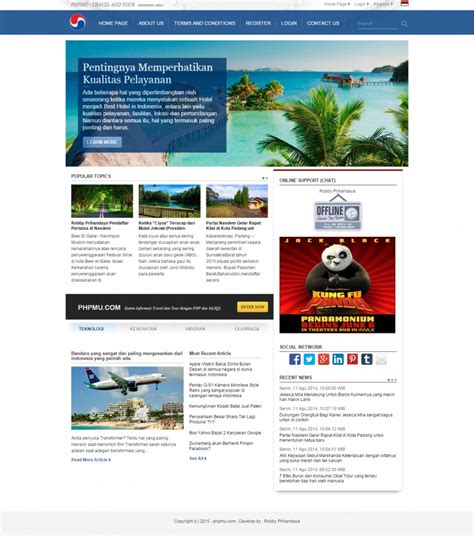 Contoh Sistem Informasi Travel And Tour Dengan Php Dan Mysql