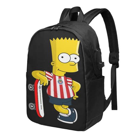 Bart Simpson Backpack Fashion Travel Backpack Laptop Backpack 17 Inch